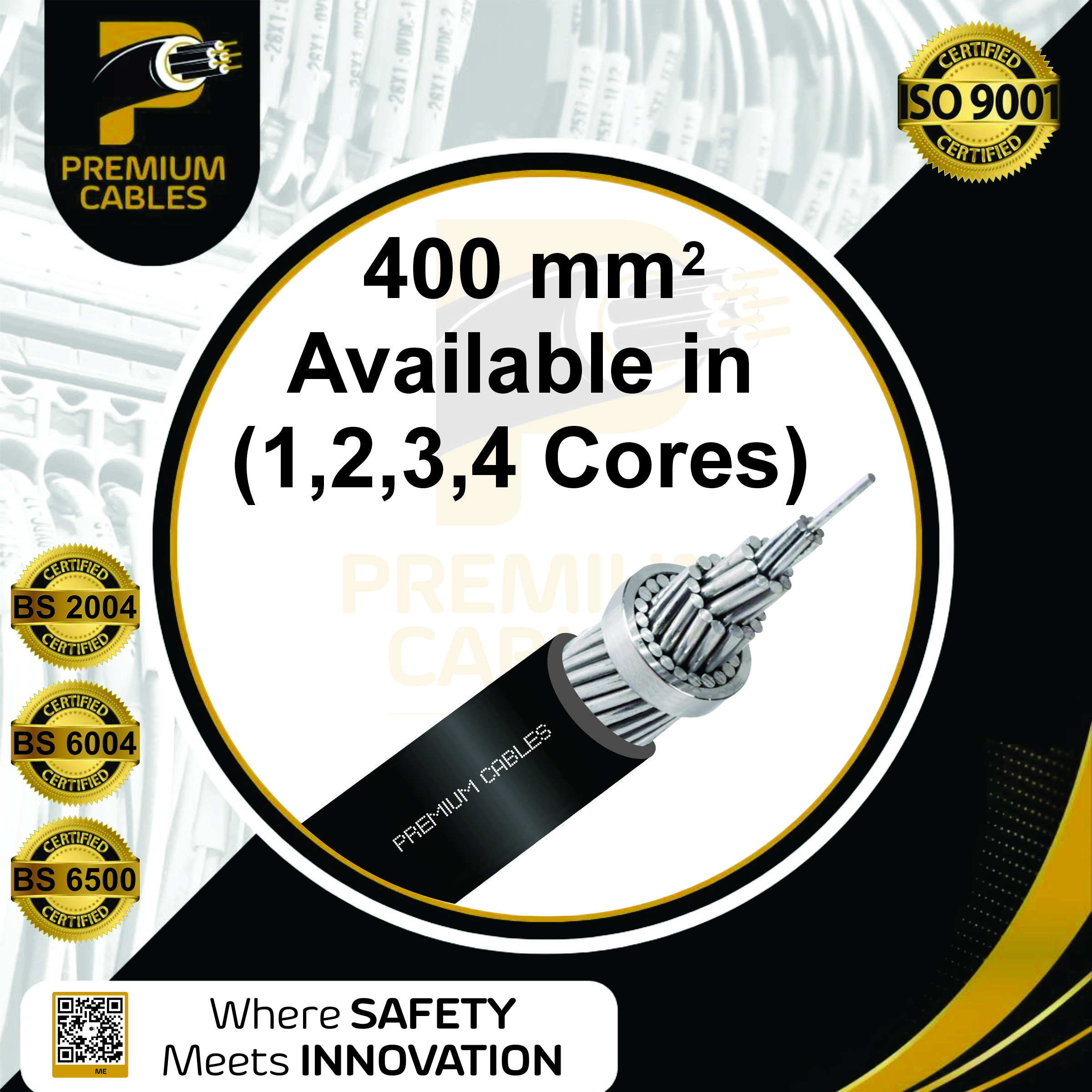 400 mm2 (1,2,3,4 Cores) – Premium Cables