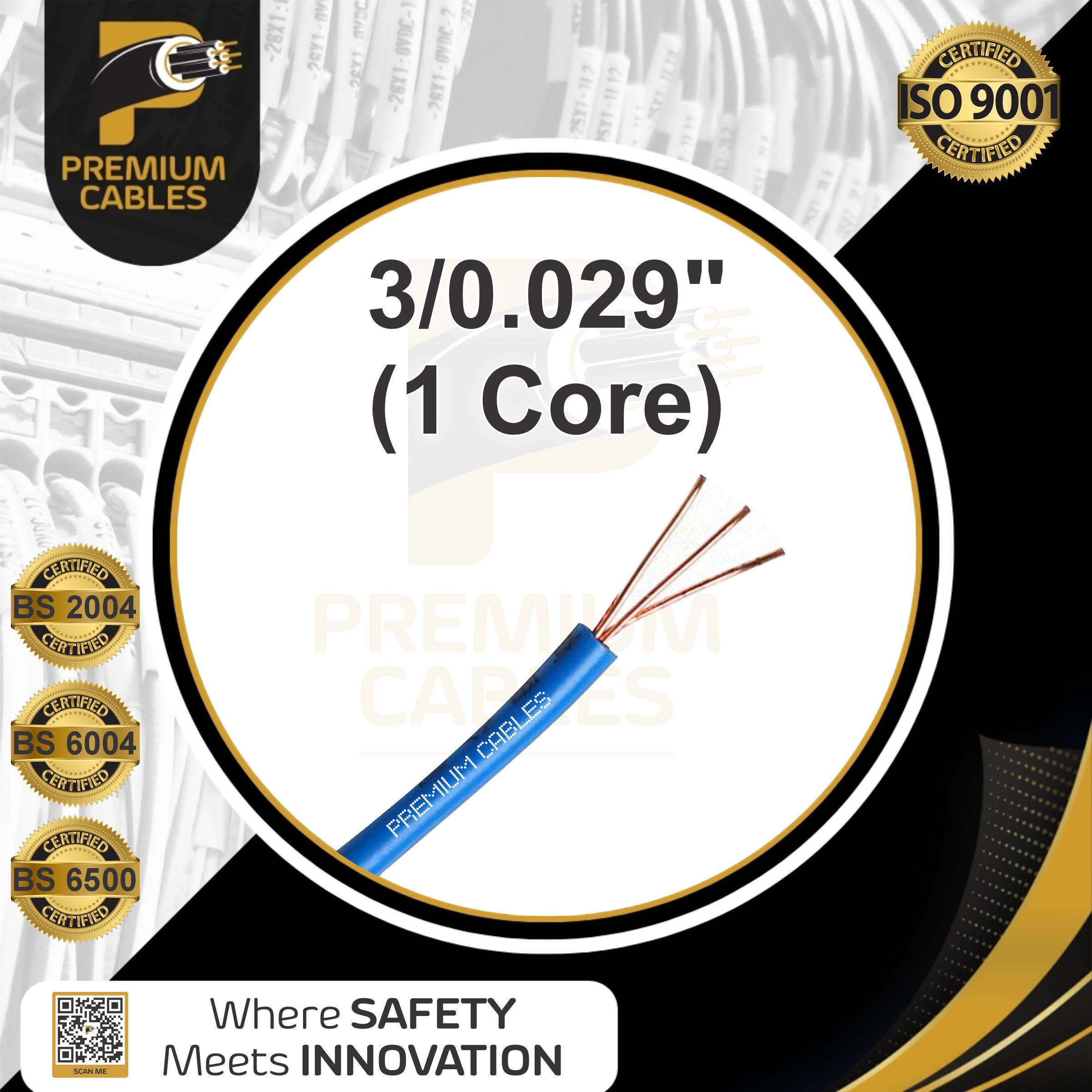 3/0.036″ One core (1-core) – Premium Cables