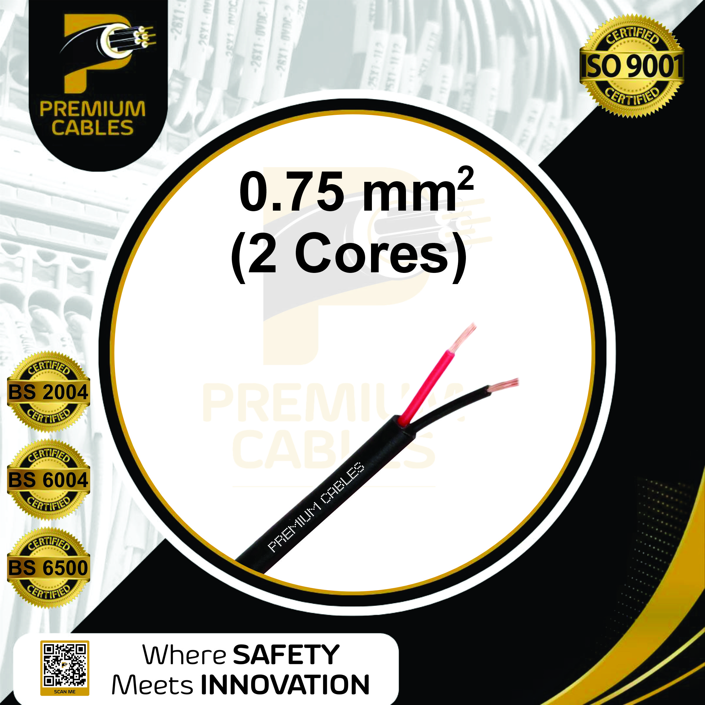 0.75mm2 Two Core( 2-Core) – Premium Cables