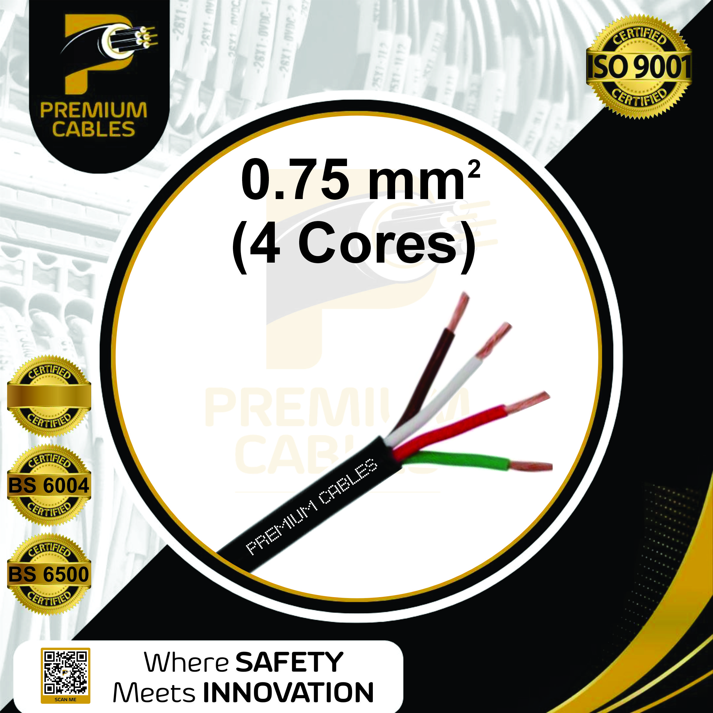 0.75mm2 Four Core( 4-Core) – Premium Cables